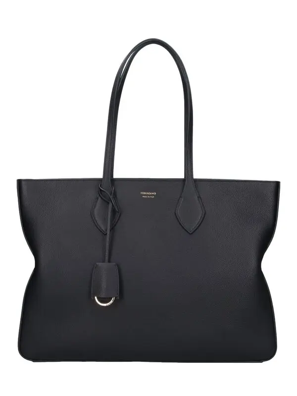 FERRAGAMO Large 'star' Tote Bag - Black