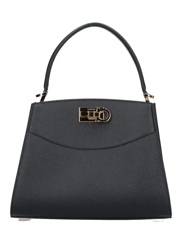 FERRAGAMO Studio Box Handbag - Black