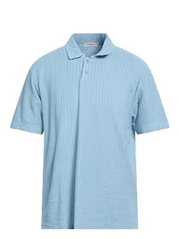 WOOL & CO Polo Shirt Light Size Cotton - Blue