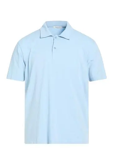 WOOL & CO Polo Shirt Sky Size Cotton, Elastane - Blue