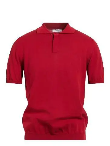 WOOL & CO Cotton Knit Polo Shirt - Red