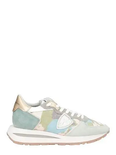Philippe Model Light Leather And Textile Low-top Sneakers - Green