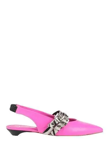 DIVINE FOLLIE Leather Slingback Ballet Flats - Pink