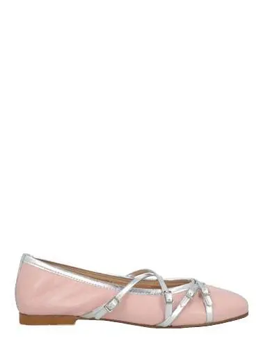 DIVINE FOLLIE Ballet Flats With Strap Detailing - Pink