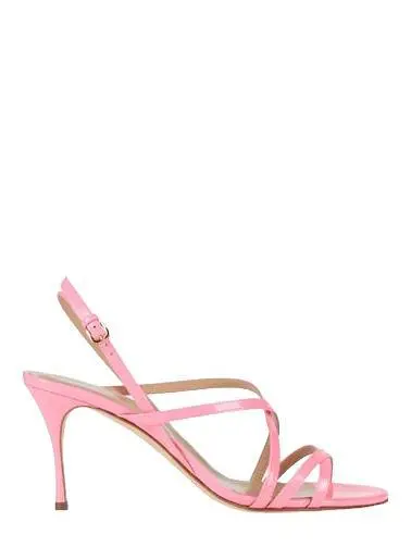 SERGIO ROSSI Ankle Strap Stiletto Heel Sandals - Pink