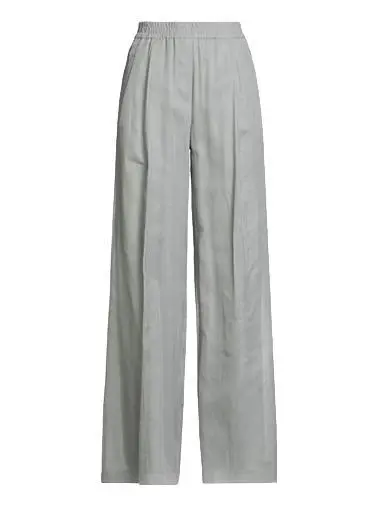 Brunello Cucinelli Wide-leg Light Cotton Pants - Grey