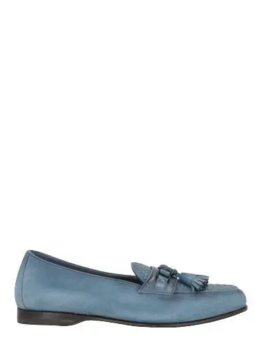 Santoni Goodyear Leather Loafers - Blue