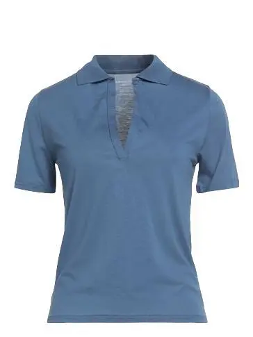 Majestic Filatures Polo Shirt In Lyocell And Organic Cotton - Blue