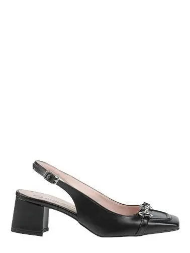 DIVINE FOLLIE Slingback Pumps With Appliqués - Black