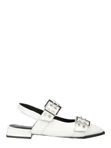 DIVINE FOLLIE Slingback Ballet Flats - White