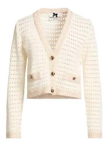 NO SECRETS Cardigan In Cotton Blend - White
