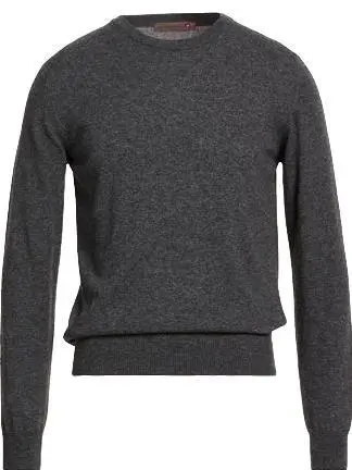 MESSAGERIE Long Sleeve Crewneck Knit Sweater - Grey
