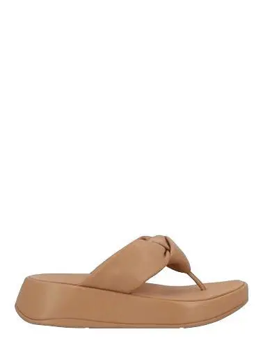 Fitflop Leather Thong Sandals - Beige