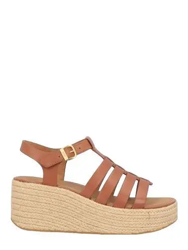 Fitflop Leather Espadrille Sandals - Brown