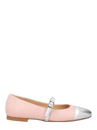 DIVINE FOLLIE Leather Ballet Flats - Pink
