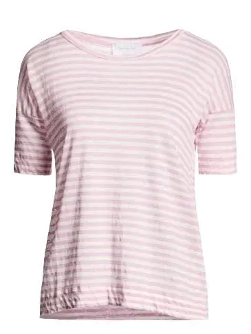 DANIELE FIESOLI Printed Striped Linen T-shirt - Purple