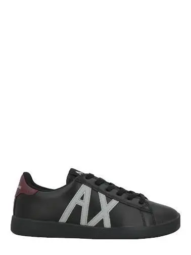Armani Exchange Low-top Leather Sneakers - Black