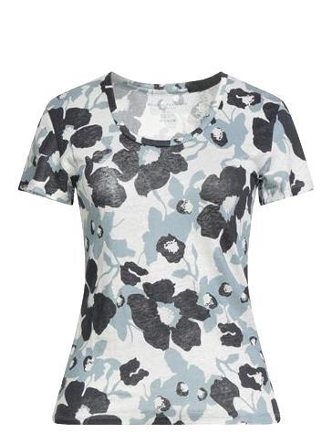Majestic Filatures Floral-print Jersey T-shirt - Light Blue