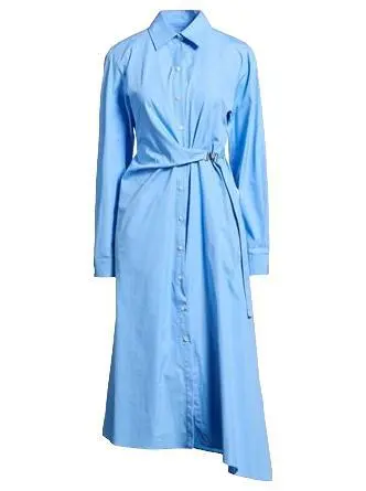 MSGM Cotton Poplin Midi Shirt Dress - Blue