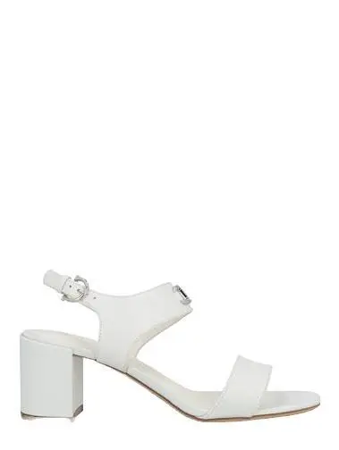 FERRAGAMO Cayla 55 Leather Sandals - White