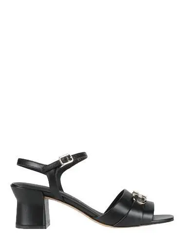 FERRAGAMO Ondina 55 Lambskin Sandals - Black