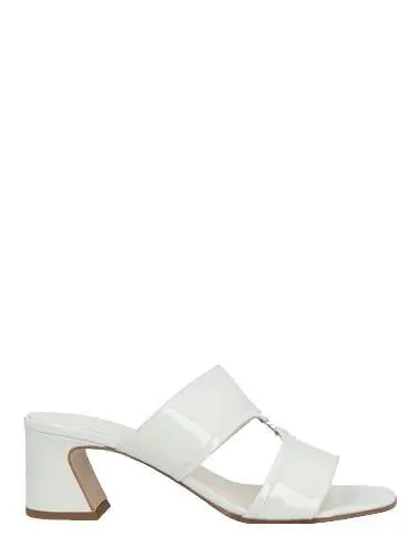 FERRAGAMO Tot 55 Calfskin Sandals - White