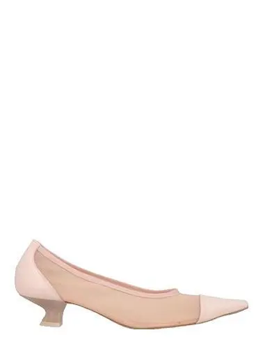 ZINDA Pumps In Leather And Mesh Fabric - Pink