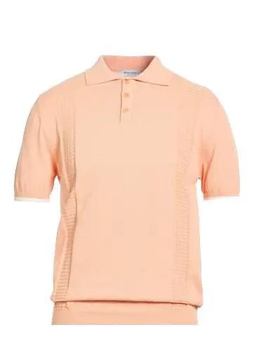 WOOL & CO Cotton Buttoned Polo Sweater - Orange