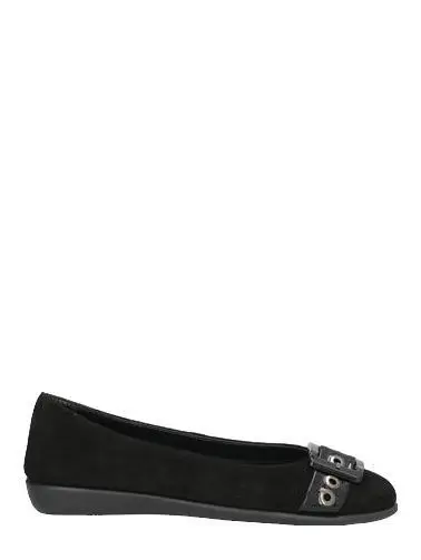 The Flexx Ballet Flats With Buckle Appliqu - Black