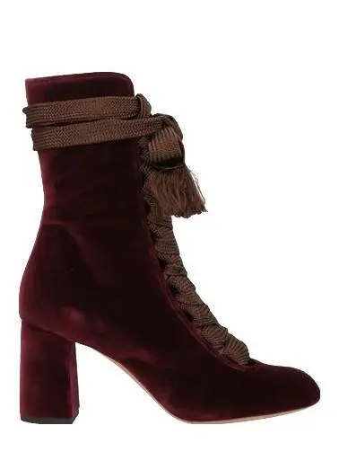 Chloé Lace-up Ankle Boots - Red