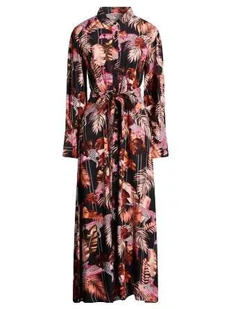 CONNOR & BLAKE Floral-print Maxi Shirt Dress - Red