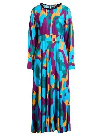 CONNOR & BLAKE Floral Appliqué Maxi Dress - Blue