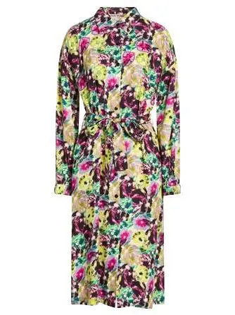 CONNOR & BLAKE Floral-print Twill Midi Shirt Dress - Green