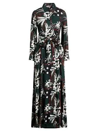 CONNOR & BLAKE Leopard-print Twill Maxi Shirt Dress - Green