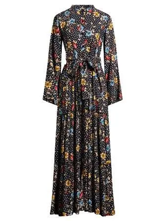 CONNOR & BLAKE Polka-dot Maxi Shirt Dress - Black