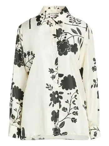Paul & Joe Floral-print Satin Shirt - White