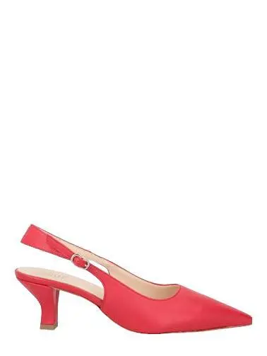 OVYE Leather Slingback Pumps - Red