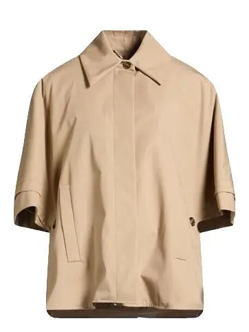 Max Mara Cape In Cotton Twill - Beige