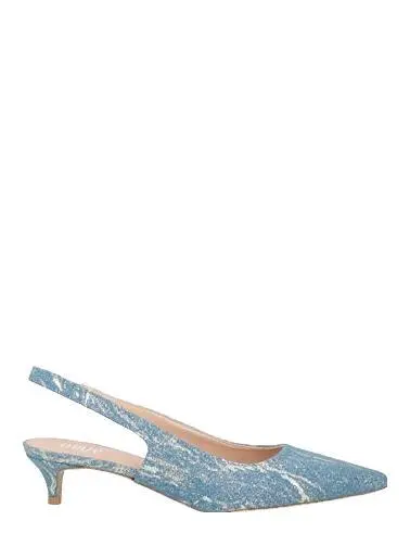OVYE Textile Slingback Pumps - Blue