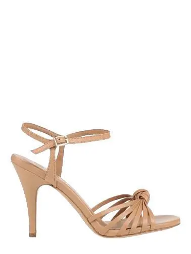 OVYE Playlist Leather Sandals - Beige