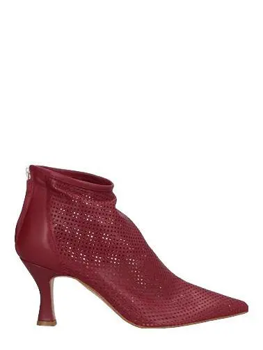 OVYE Leather Ankle Boots - Red