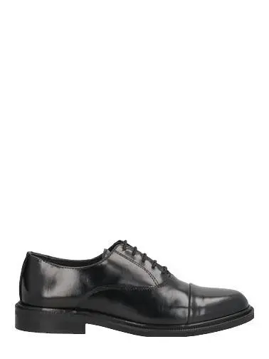 BALDININI Lace-up Glossed-leather Oxford Shoes - Black