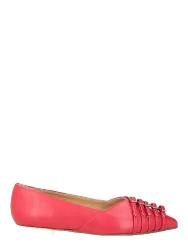 OVYE Leather Ballet Flats - Red