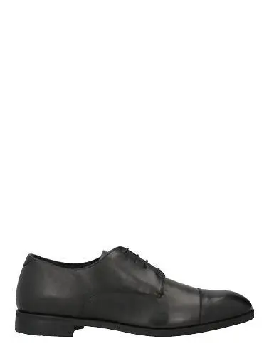 Emporio Armani Lace-up Leather Shoes - Black