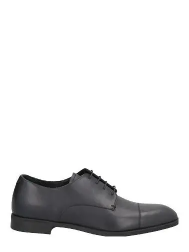 Emporio Armani Lace-up Leather Shoes - Navy