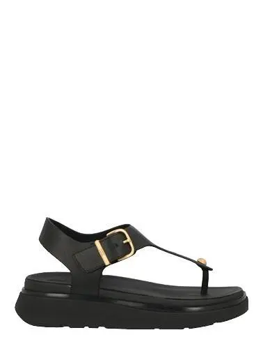 Fitflop Leather Thong Sandals - Black
