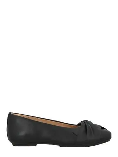 Fitflop Leather Ballet Flats - Black