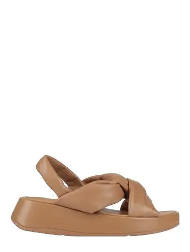 Fitflop Leather Wedge Sandals - Beige