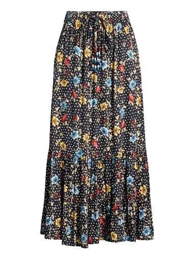 CONNOR & BLAKE Maxi Flared Twill Skirt - Blue
