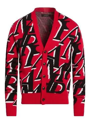 Amiri Wool Cardigan - Red